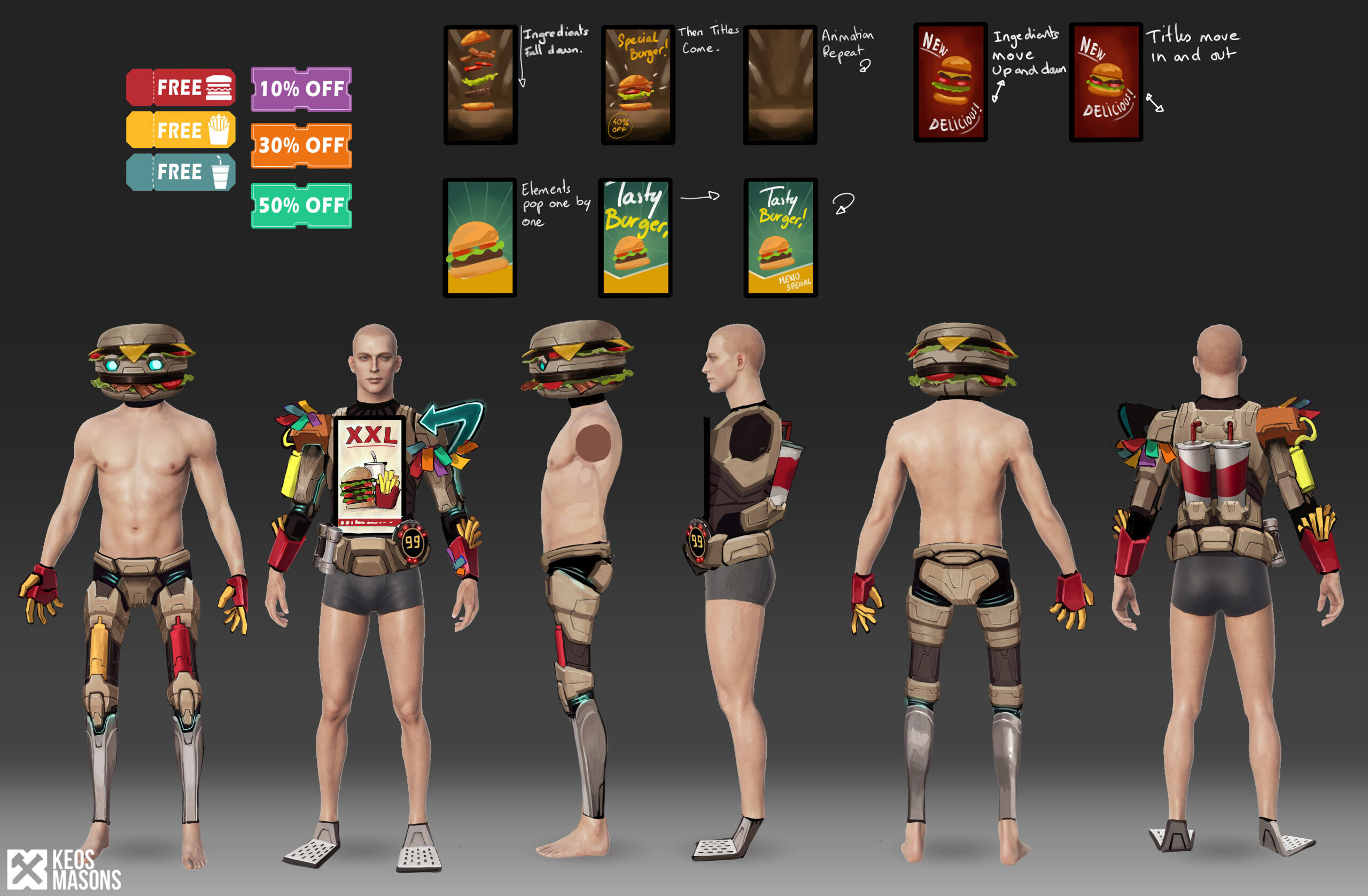 Burger Bot Concept - Keos Masons