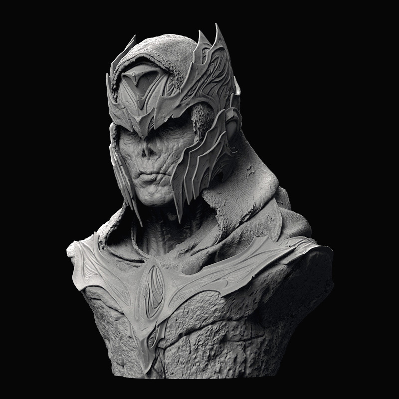 Undead Knight Bust — STL - Keos Masons